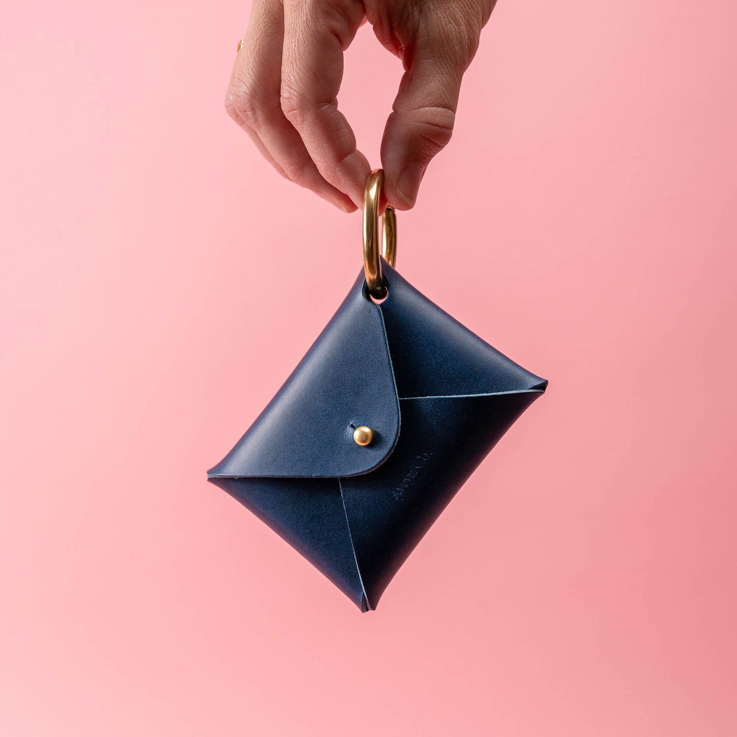 Ocean Blue Italian Leather Card Wallet | Avryn Co.