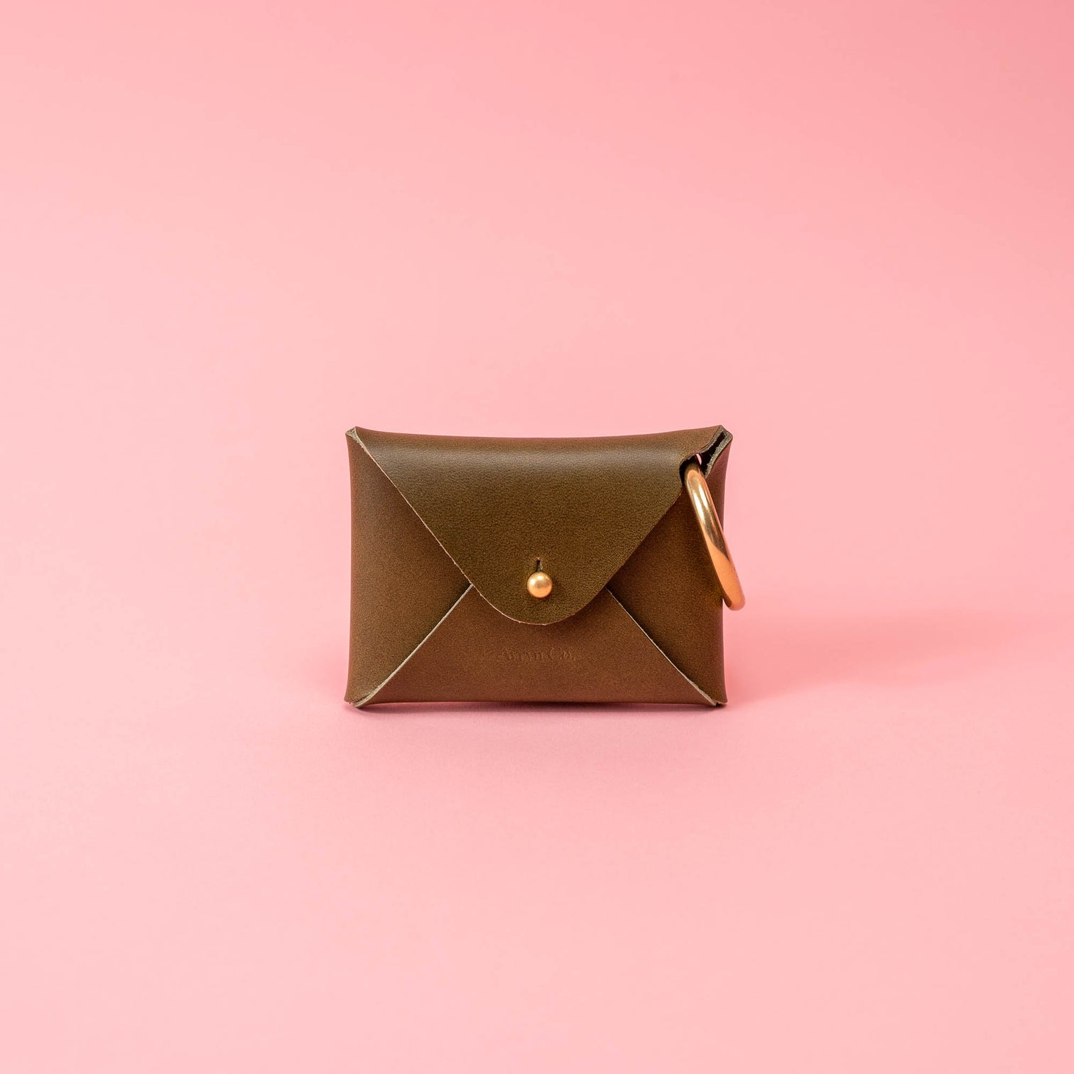 Olive Green Italian Leather Card Wallet | Avryn Co.