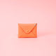 Coral French Pebbled Leather Card Wallet | Avryn Co.