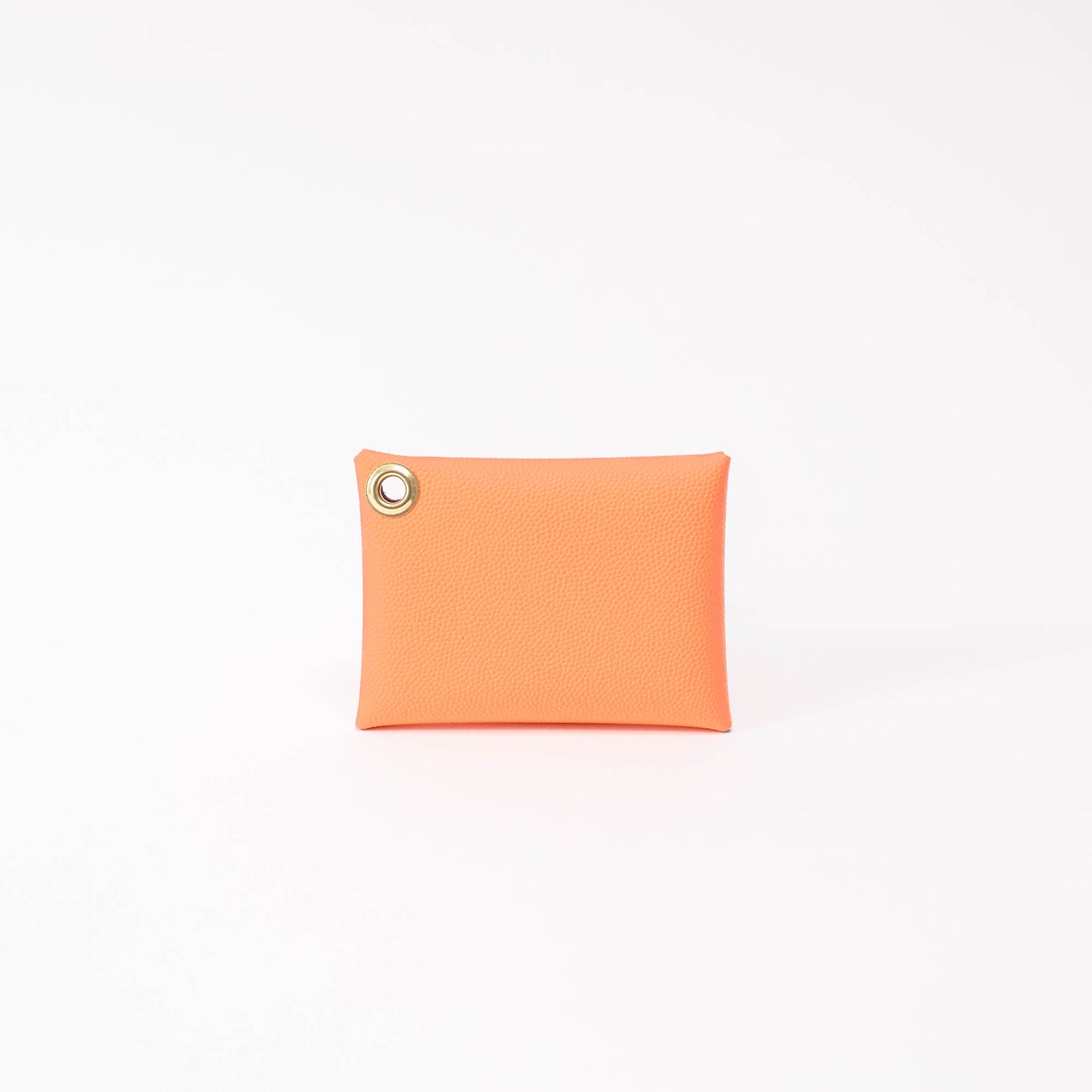 Coral French Pebbled Leather Card Wallet | Avryn Co.