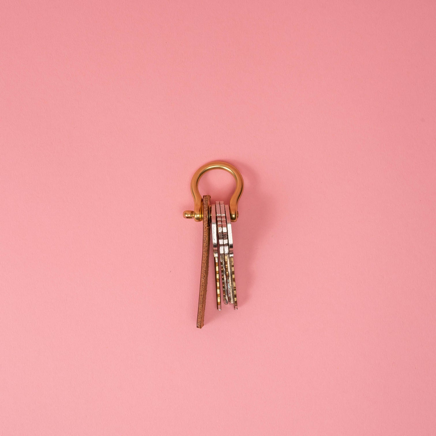 Handcrafted Italian Leather Key Tag in Ocean Blue | Avryn Co.