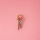 Handcrafted Italian Leather Key Tag in Ocean Blue | Avryn Co.